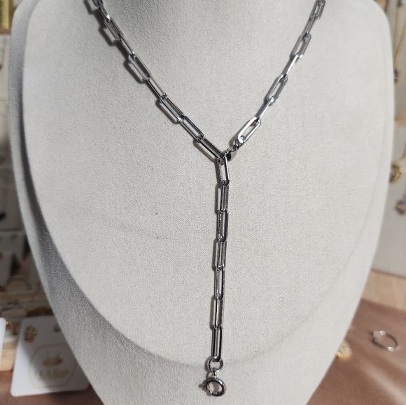 Handmade | Jewelry | Stainless Steel Lariat Chain With Charm Holder ...